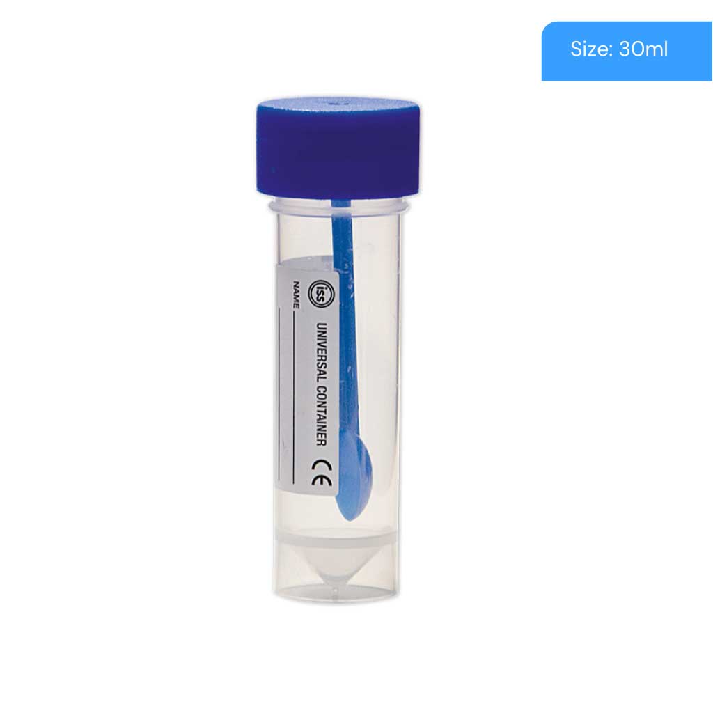 Faecal Sample Container 30ml | EMT Healthcare